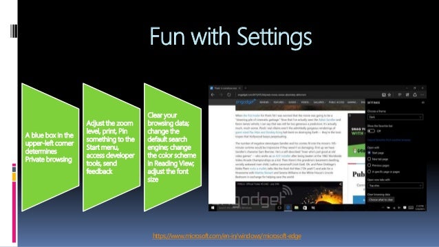Microsoft Edge Features PPT