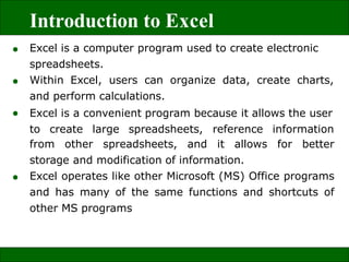 Microsoft excel-presentation | PPTX | Computing | Technology & Computing