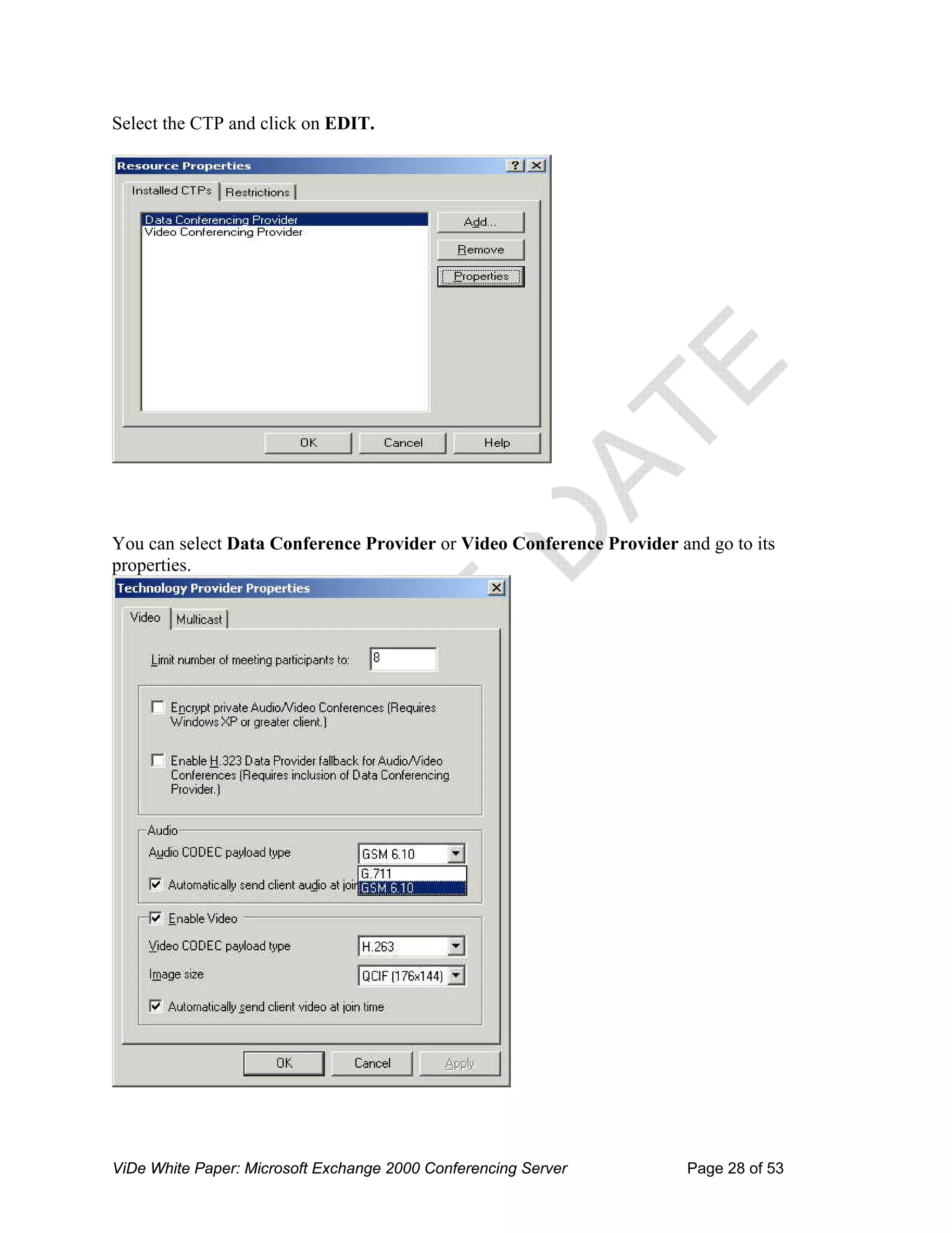 Microsoft® Exchange 2000 Conferencing Server | PDF