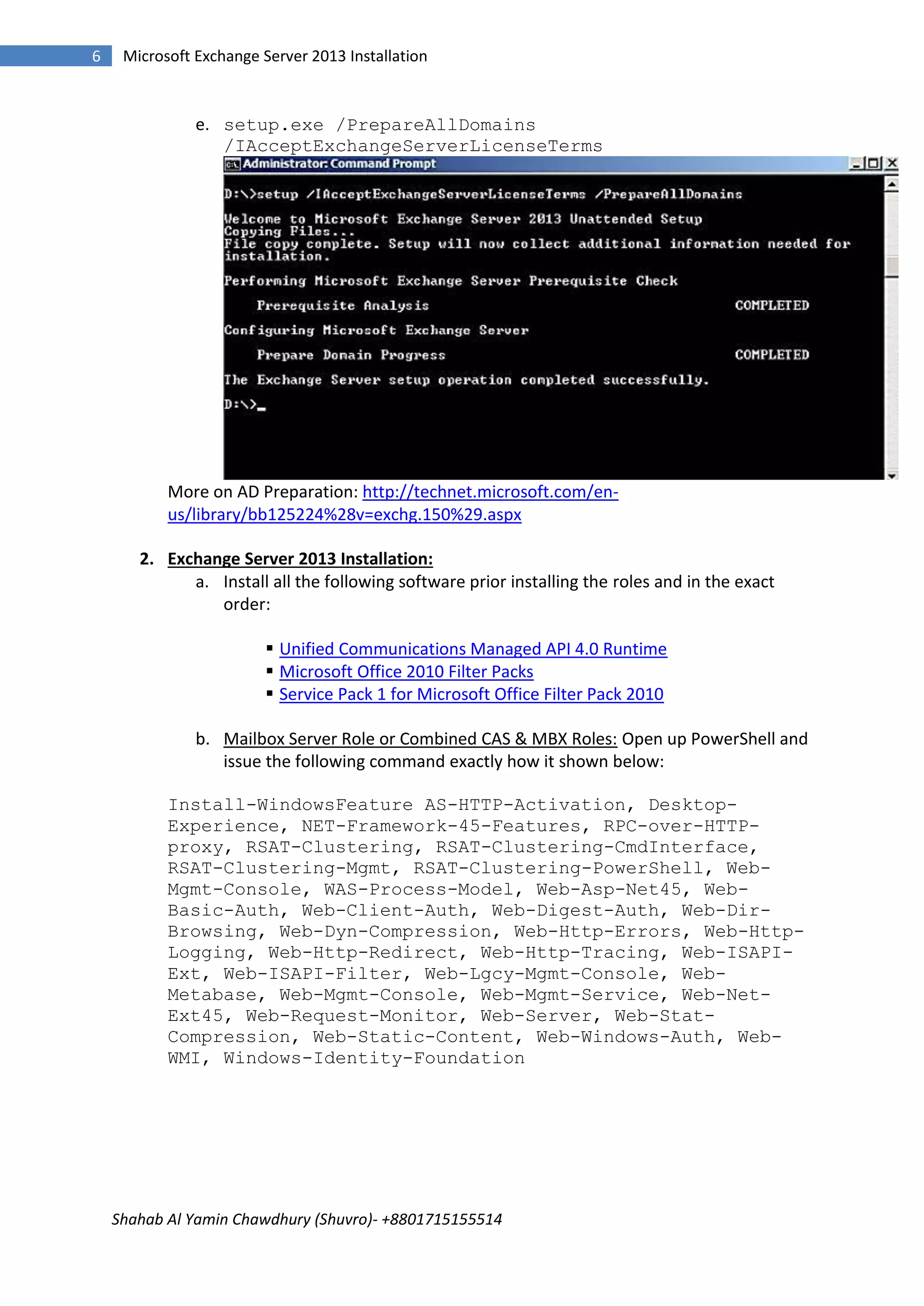 Microsoft exchange-server-2013-installation | PDF
