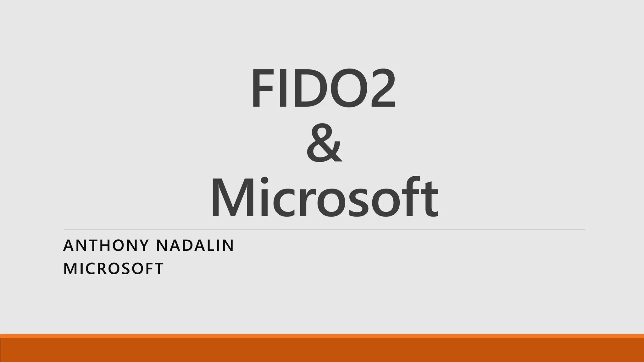 Microsoft's Implementation Roadmap for FIDO2 | PDF