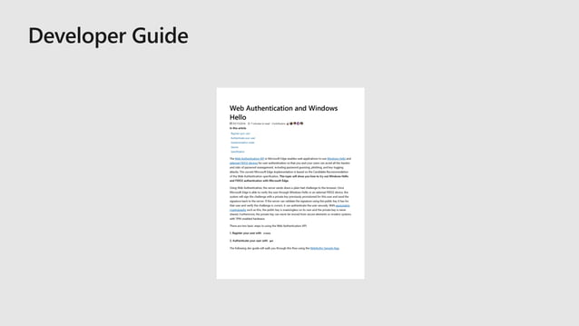 Microsoft's Implementation Roadmap for FIDO2 | PDF