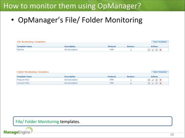 Microsoft Infrastructure Monitoring using OpManager | PPT | Operating Systems | Computer ...