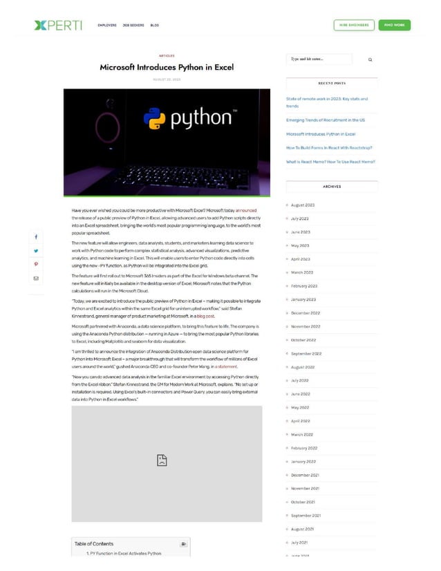 Microsoft Introduces Python in Excel | PDF
