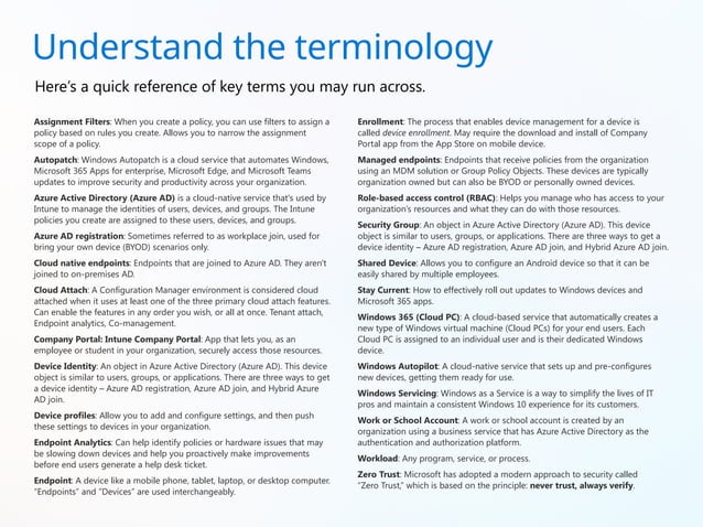 Microsoft Intune Deployment Guide to align | PPTX
