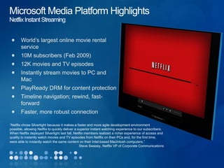 Microsoft Media Platform Overview | PPT