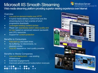 Microsoft Media Platform Overview | PPT