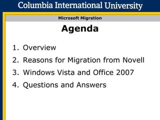 Microsoft Migration General Presentation | PPT