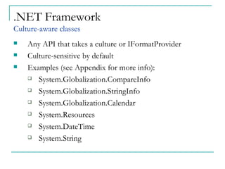 Microsoft .NET Development Platform Internationalization | PPT