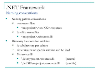 Microsoft .NET Development Platform Internationalization | PPT