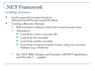 Microsoft .NET Development Platform Internationalization | PPT