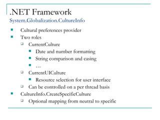 Microsoft .NET Development Platform Internationalization | PPT