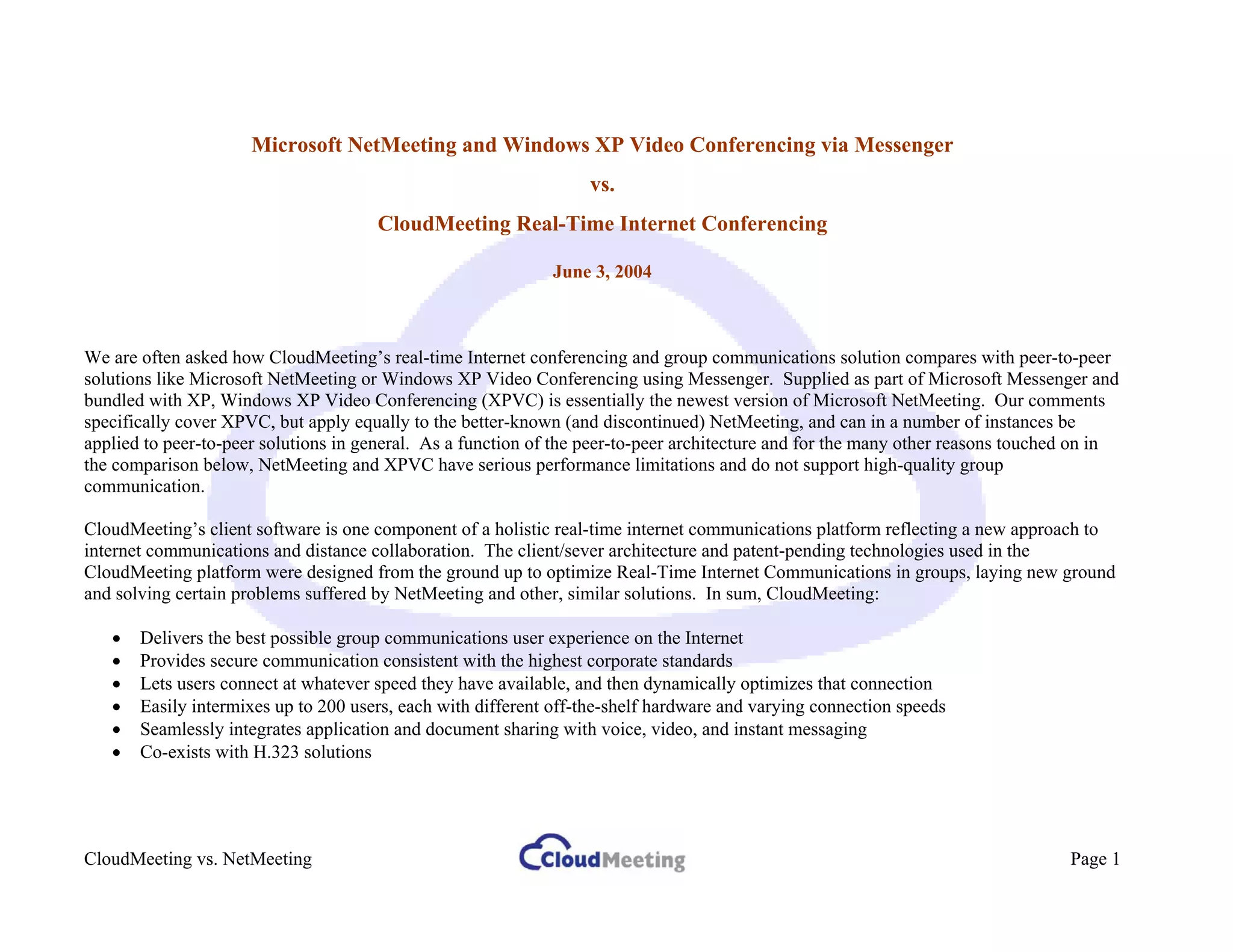 Microsoft NetMeeting and Windows XP Video Conferencing vs | PPT