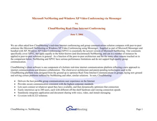Microsoft NetMeeting and Windows XP Video Conferencing vs | PPT