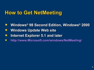 Microsoft NetMeeting: How It Can Work for You | PPT