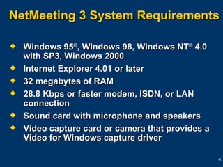Microsoft NetMeeting: How It Can Work for You | PPT
