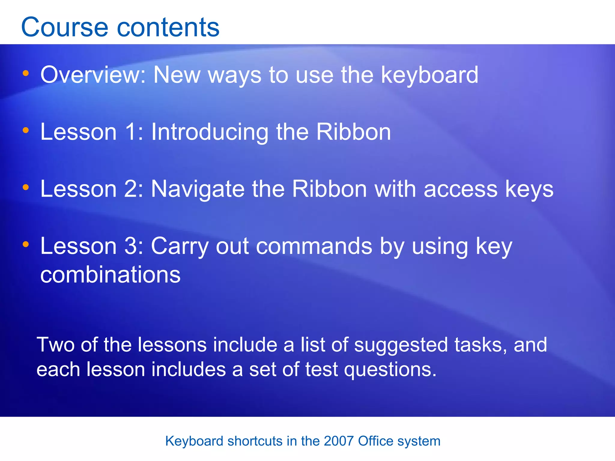 Microsoft® Office Keyboard Shortcuts | PPT