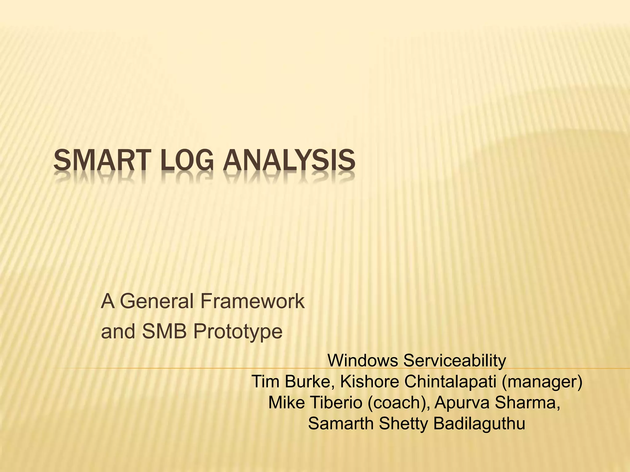Smart Log Analysis | PPT