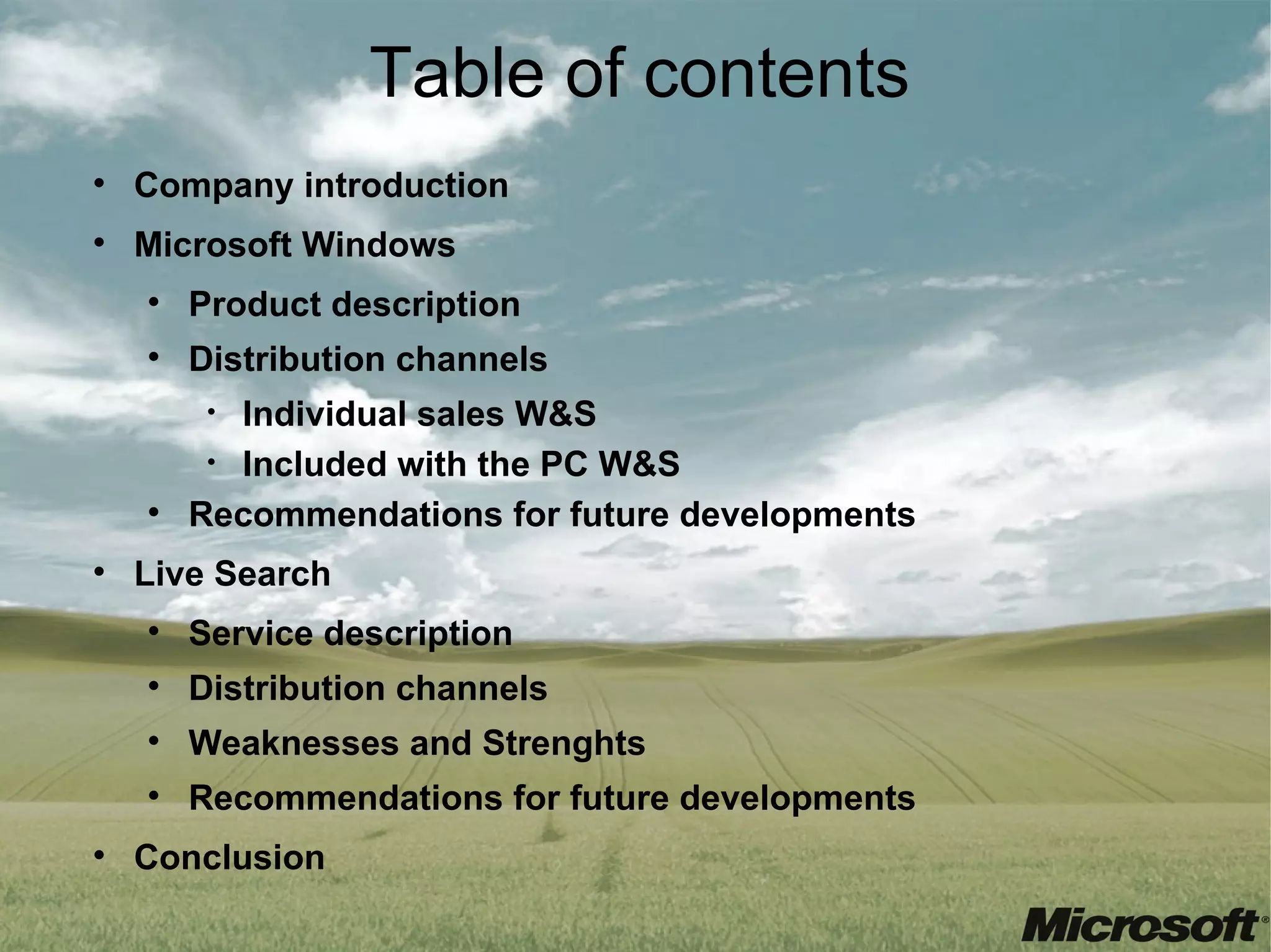 Microsoft Distribution Channels Presentation | PPT