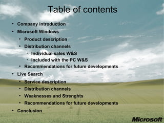 Microsoft Distribution Channels Presentation | PPT
