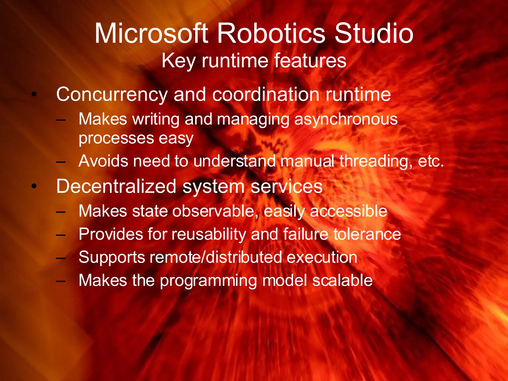 Microsoft Robotics Studio | PPT