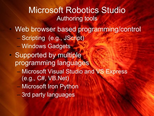 Microsoft Robotics Studio | PPT