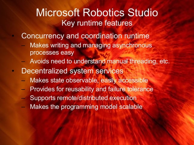 Microsoft Robotics Studio | PPT