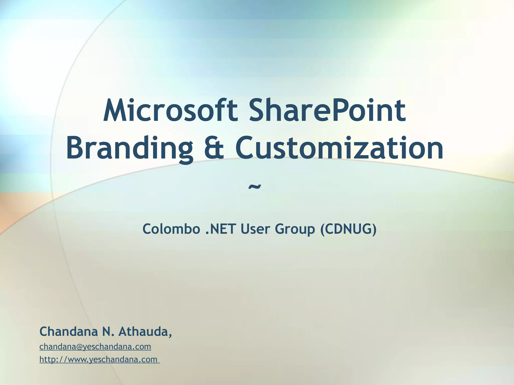 Microsoft Share Point Branding & Customization | PPT | Computing ...