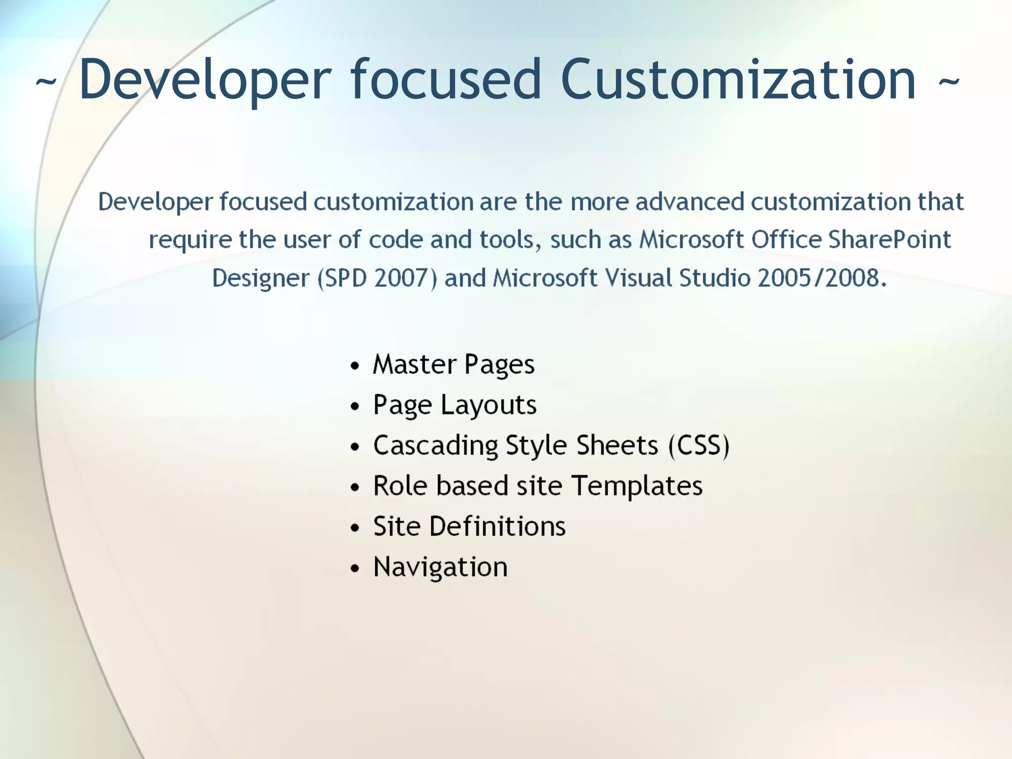 Microsoft Share Point Branding & Customization | PPT | Computing | Technology & Computing