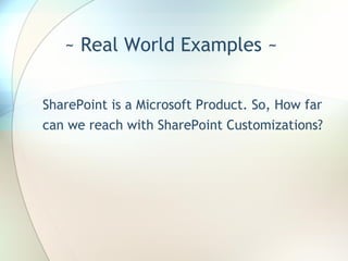 Microsoft Share Point Branding & Customization | PPT | Computing | Technology & Computing