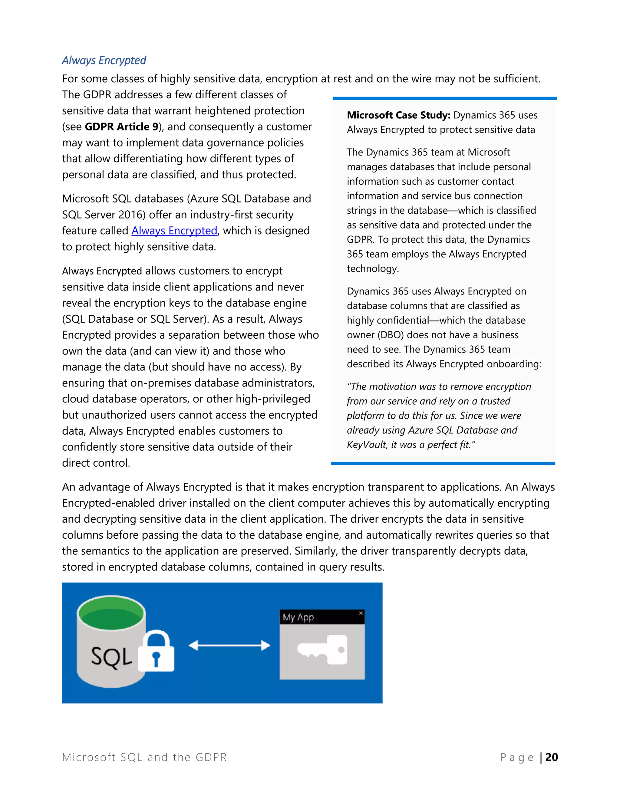 Microsoft sql-and-the-gdpr | PDF