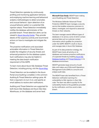 Microsoft sql-and-the-gdpr | PDF