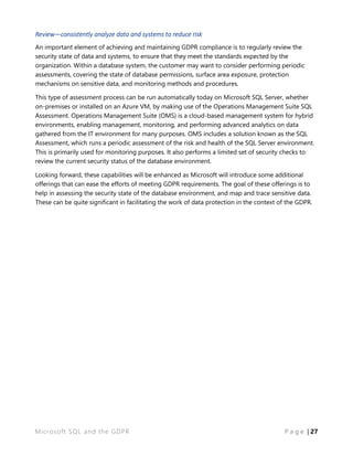 Microsoft sql-and-the-gdpr | PDF