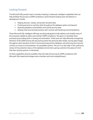 Microsoft sql-and-the-gdpr | PDF