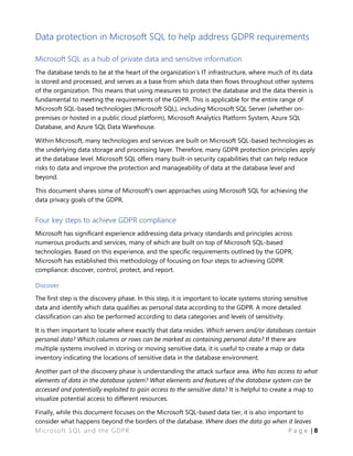 Microsoft sql-and-the-gdpr | PDF