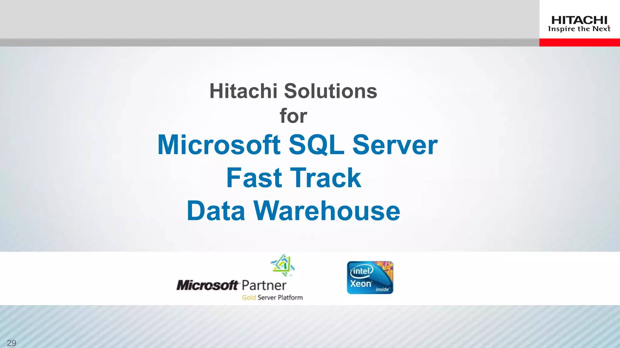 Microsoft SQL Server 2012 Data Warehouse on Hitachi Converged Platform ...