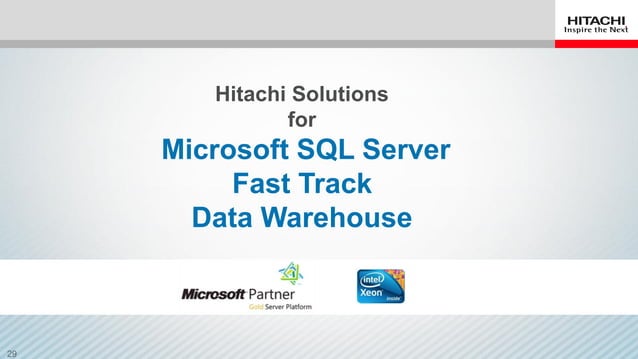 Microsoft SQL Server 2012 Data Warehouse on Hitachi Converged Platform ...