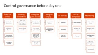 Microsoft Teams Governance | PPTX