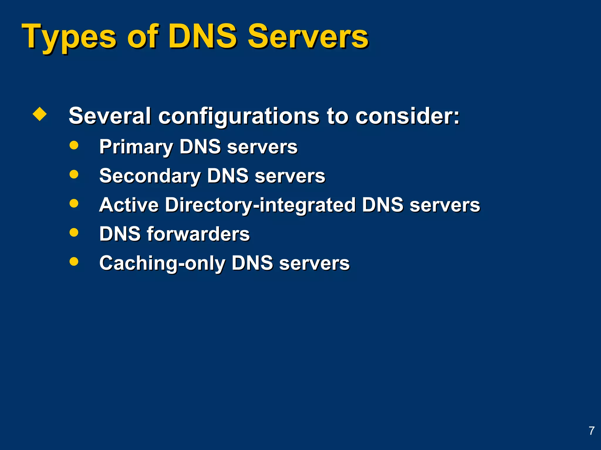 Microsoft Windows 2000 DNS and UNIX BIND DNS Interoperability | PPT