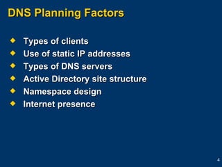 Microsoft Windows 2000 DNS and UNIX BIND DNS Interoperability | PPT