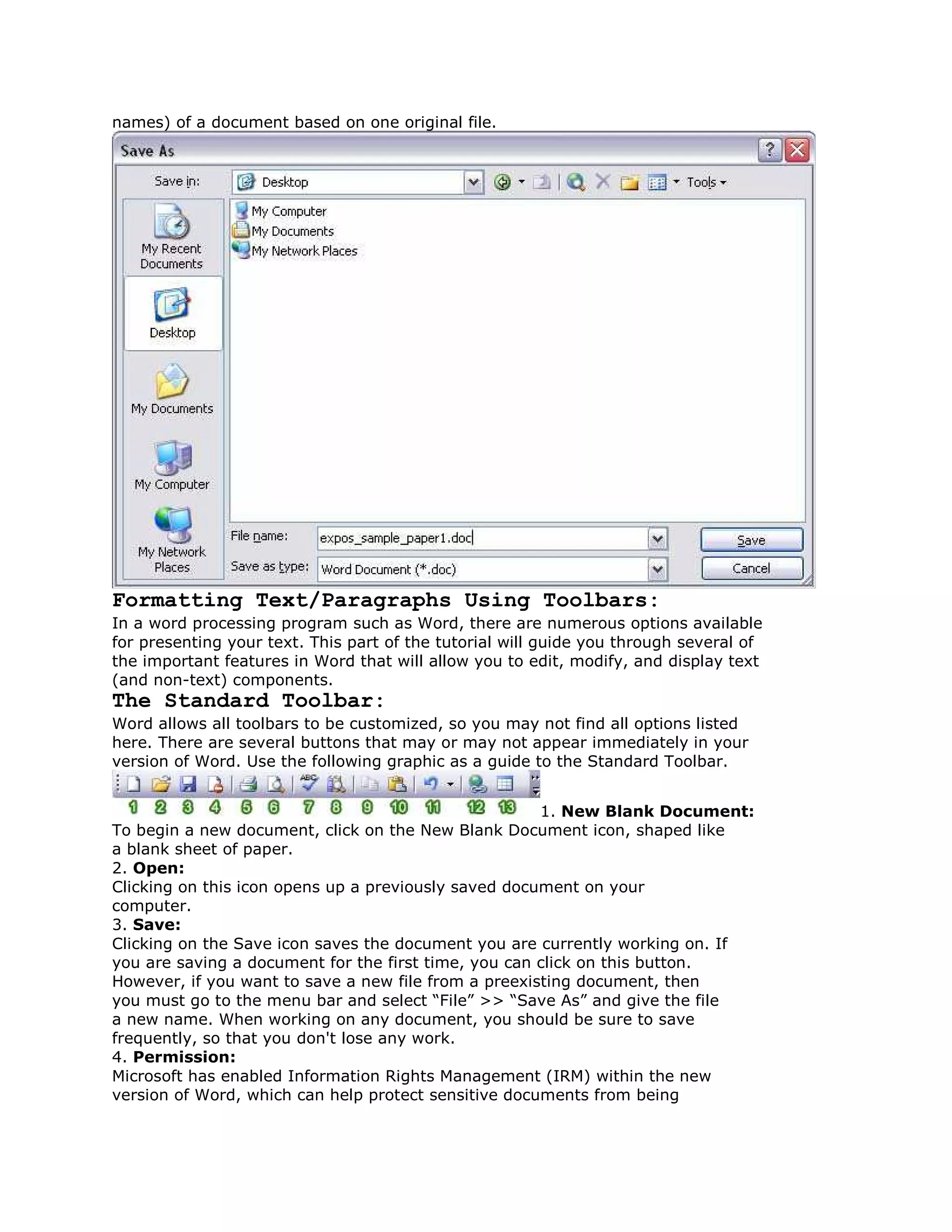 Microsoft word-getting-started-basics | PDF