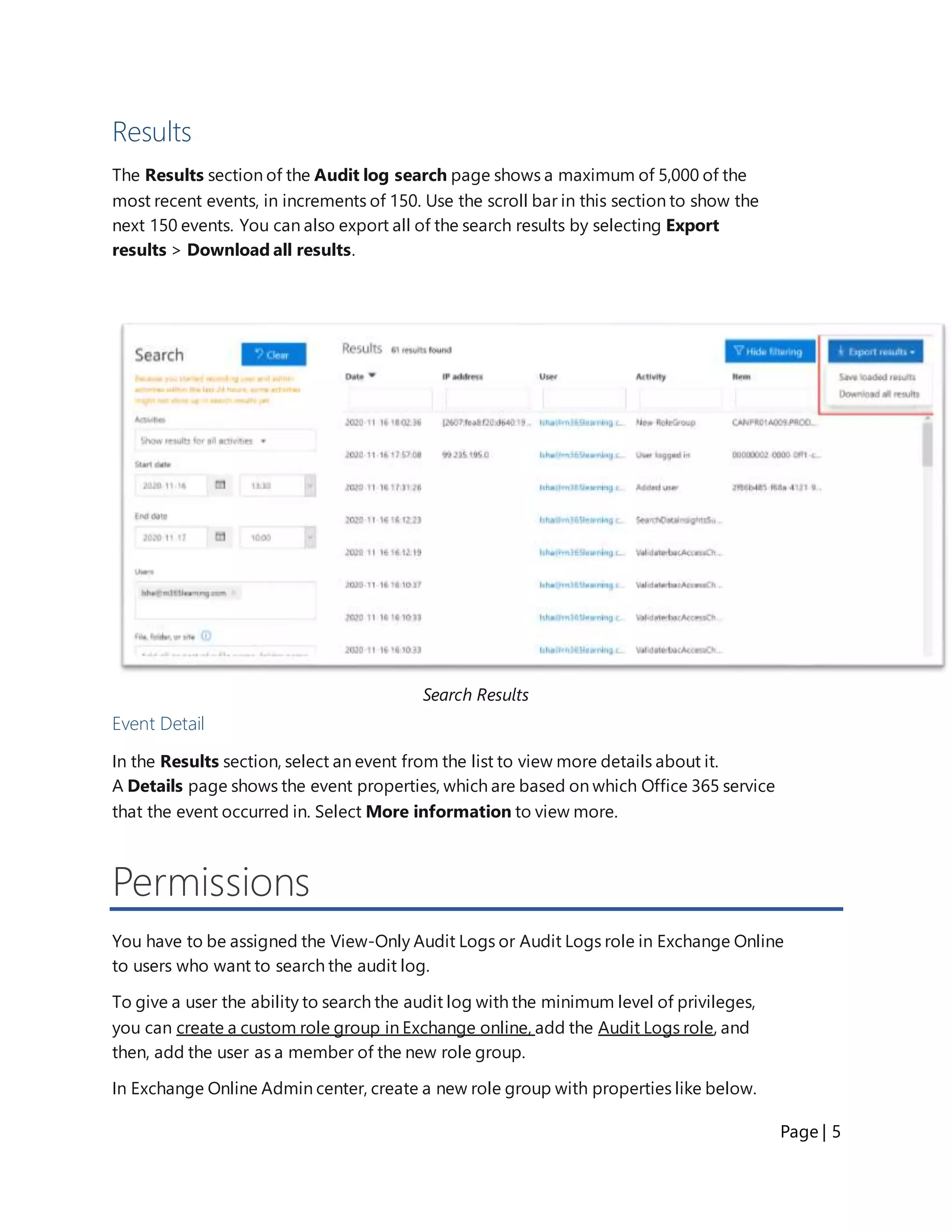 Microsoft 365 Audit Log Reports - M365 Learning Document | DOCX