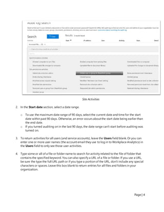 Microsoft 365 Audit Log Reports - M365 Learning Document | DOCX