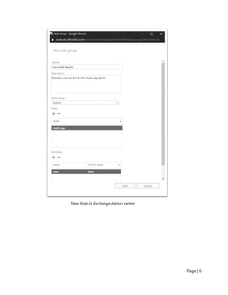 Microsoft 365 Audit Log Reports - M365 Learning Document | DOCX