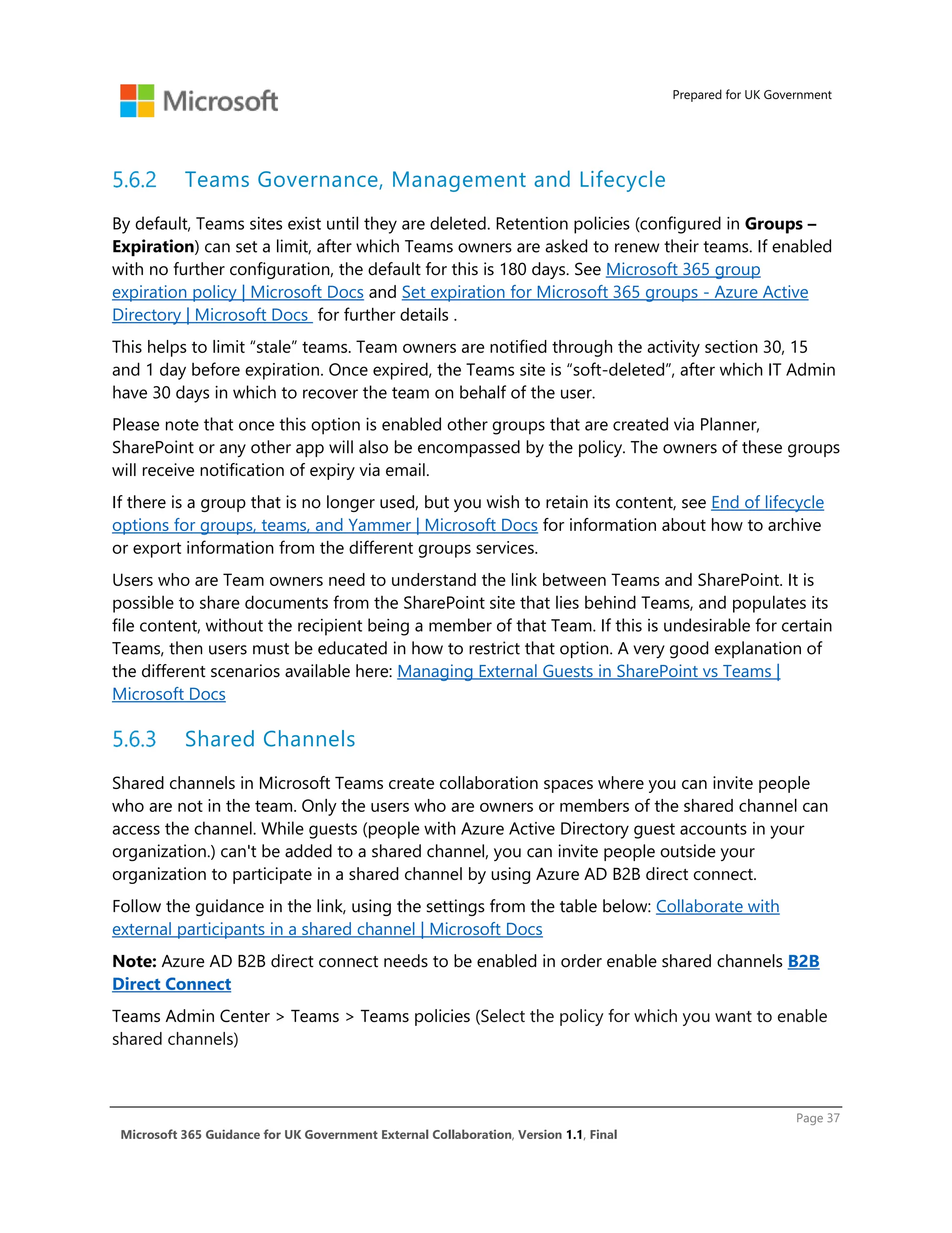 Microsoft 365 Collaboration Blueprint for UK Government - Technical ...