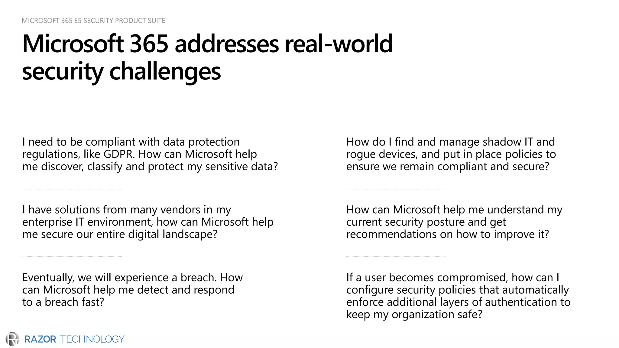 Microsoft 365 eEnterprise E5 Overview | PDF