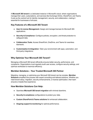 Microsoft 365 Tenant – Everything You Need to Know | PDF
