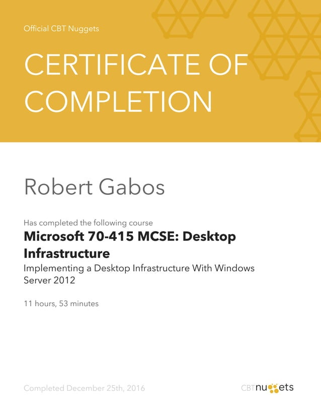 CBT Nuggets - Microsoft 70-415 MCSE Desktop Infrastructure Implementing a Desktop Infrastructure ...