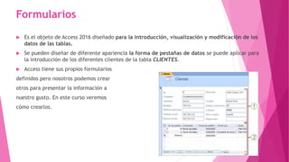 MICROSOFT ACCES 2016, todos los conceptos básicos | PPSX