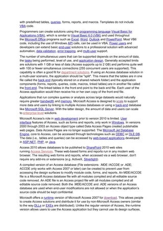 Microsoft access | DOCX